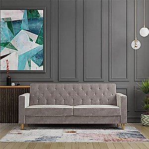 CosmoLiving by Cosmopolitan Liberty Futon with Storage, Light Gray