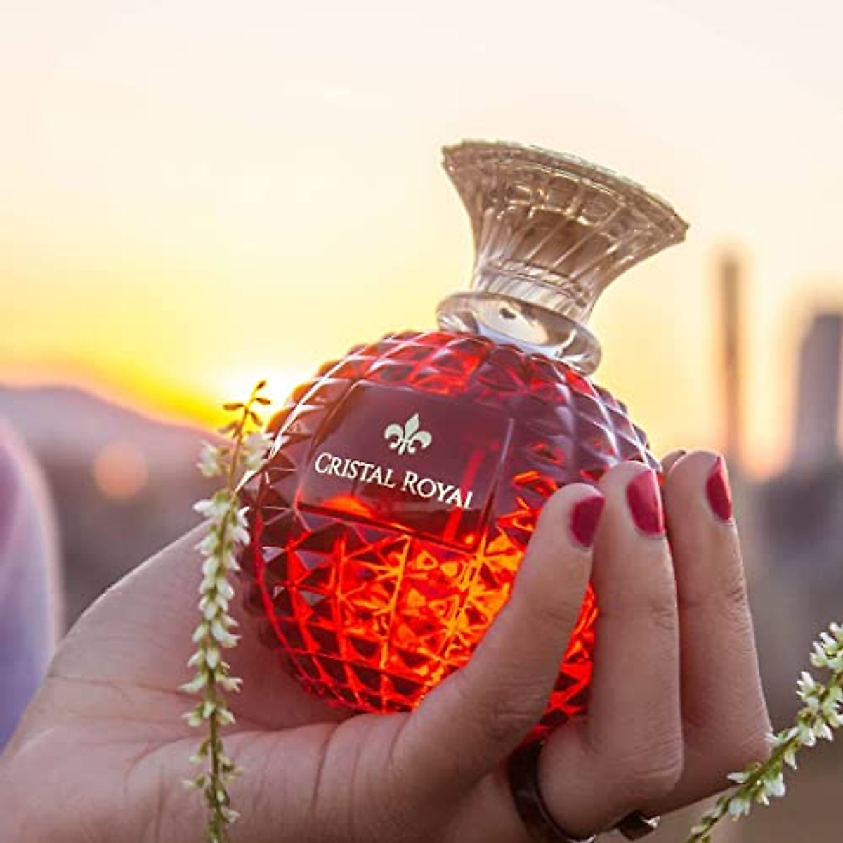 PRINCESSE MARINA de BOURBON Cristal Royal Passion - Eau de Parfum for Women - Opens with Pear, Blackcurrant and Bergamot - Blended with Jasmine and Violet - For Elegant Ladies - 1.7 oz