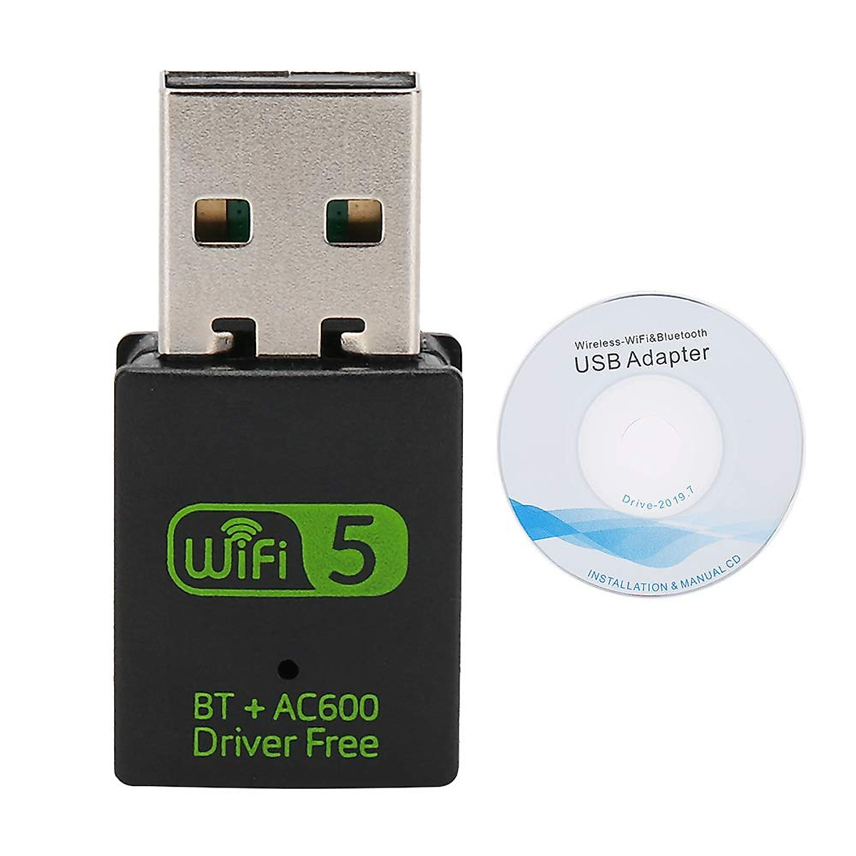 CHICIRIS 【𝐄𝐚𝐬𝐭𝐞𝐫 𝐏𝐫𝐨𝐦𝐨𝐭𝐢𝐨𝐧】 RTL8821CU WiFi Network Card, 2 in 1 WiFi Dongle, Smartphones for Windows7/8/8.1/10/Xp