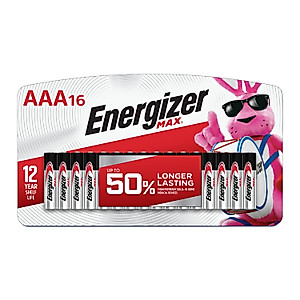 Energizer AAA Batteries, Max Triple A Alkaline, 16 Count