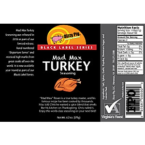 Dizzy Pig Mad Max Turkey Seasoning Rub (8oz Shaker)