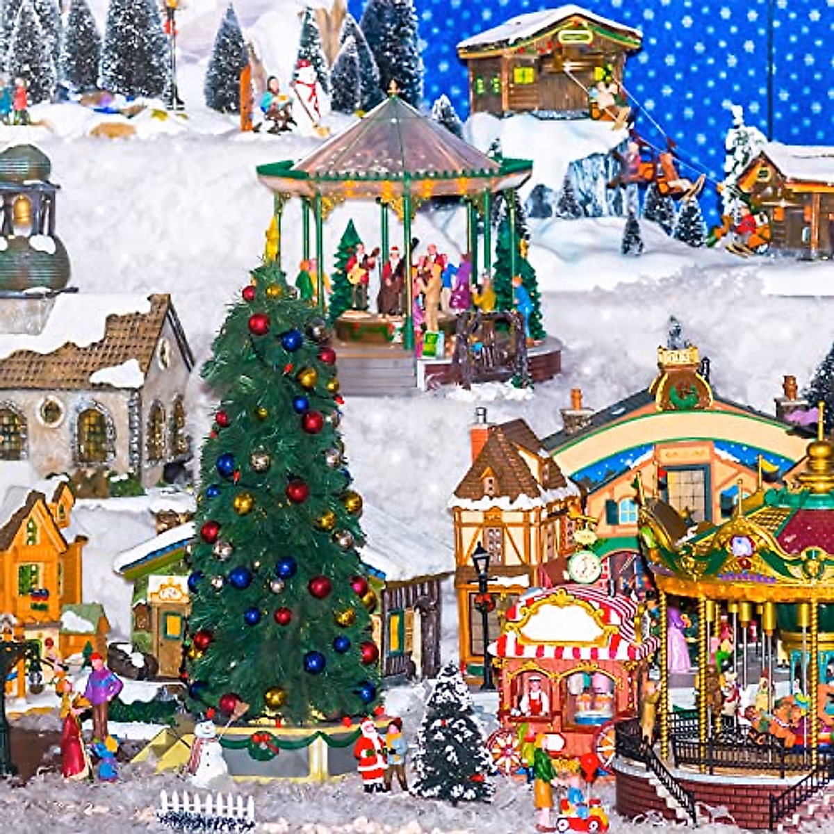 Christmas Fake Snow Decoration Glitter Artificial Snow Fluffy Snow Fiber Cotton Decor Indoor White Soft Christmas Snow for Christmas Mantle Village Nativity Set Holiday Winter Decor (17.63 Oz)