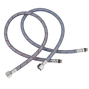ARCORA 40" Bathroom Faucet Hose, Braided Nylon cUPC Supply Lines 3/8" Female Comp × M10 Male (1 Pair)