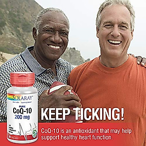 SOLARAY Pure CoQ-10 200 mg | Healthy Heart Function & Cellular Energy Support | Enhanced with Herb Blend | 30 VegCaps