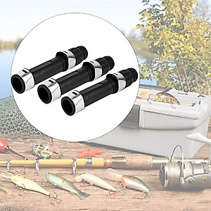 3pcs Reel Seat,Fishing Reel Seat,Spinning Fishing Rod Reel Seat,Black ACS Corrosion Resistant Fishing Rod Reel Seat for Seawater and Freshwater,Fishing Tackle Accessory(16#), spinning rod reel se