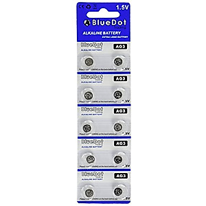 BlueDot Trading AG3 LR41 SR41 392 196 Alkaline Button Coin Cell 1.55v Battery for Watches, Calculators, Toys, Other Electronic Products, Quantity 10 Count