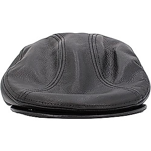 Men Genuine Newsboy Leather Hat Cap Gatsby Flat Golf Cabbie Made in USA (Large/X-Large, Black) Gatsby100% Leather hat, Made in USA ;Large/X Large 23.5-23.9 Inches 60cm; 7 1/2-7 5/8 Stylish.