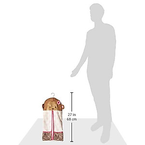 Carter's Jungle Collection Nursery Diaper Stacker, Pink/Lime/Brown/Tan