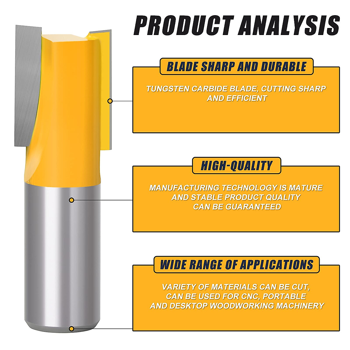 MEIGGTOOL 70PCS 1/2 Inch Shank Router Bit Set Door Window Bites with Tungsten Carbide Tips for Use On Wood, Metal, Plastic