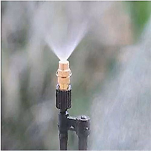 Drip Irrigation Sprinkler, 1/4" Drip Irrigation Dripper Adjustable 360 Degree Drip Irrigation Watering System Used for 4mm/7mm PVC Pipe (0.15"/0.27") Lawn Garden (Copper Nozzle （20pcs）)