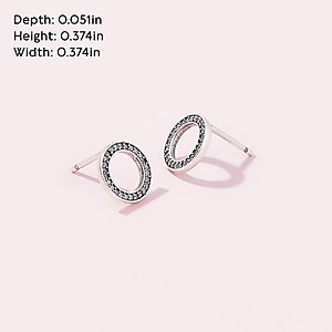 PANDORA Forever Stud Earrings - Great Gift for Her - Stunning Women's Earrings - Sterling Silver & Cubic Zirconia