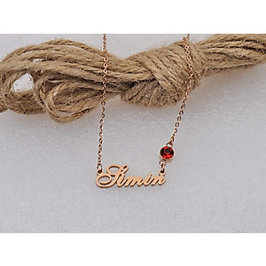 LikeFun Custom Made Any Name Necklace with Birthstone for My Girlfriend Cobi