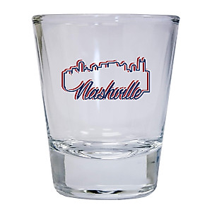 Nashville Tennessee Music City Trendy Souvenir Round Shot Glass
