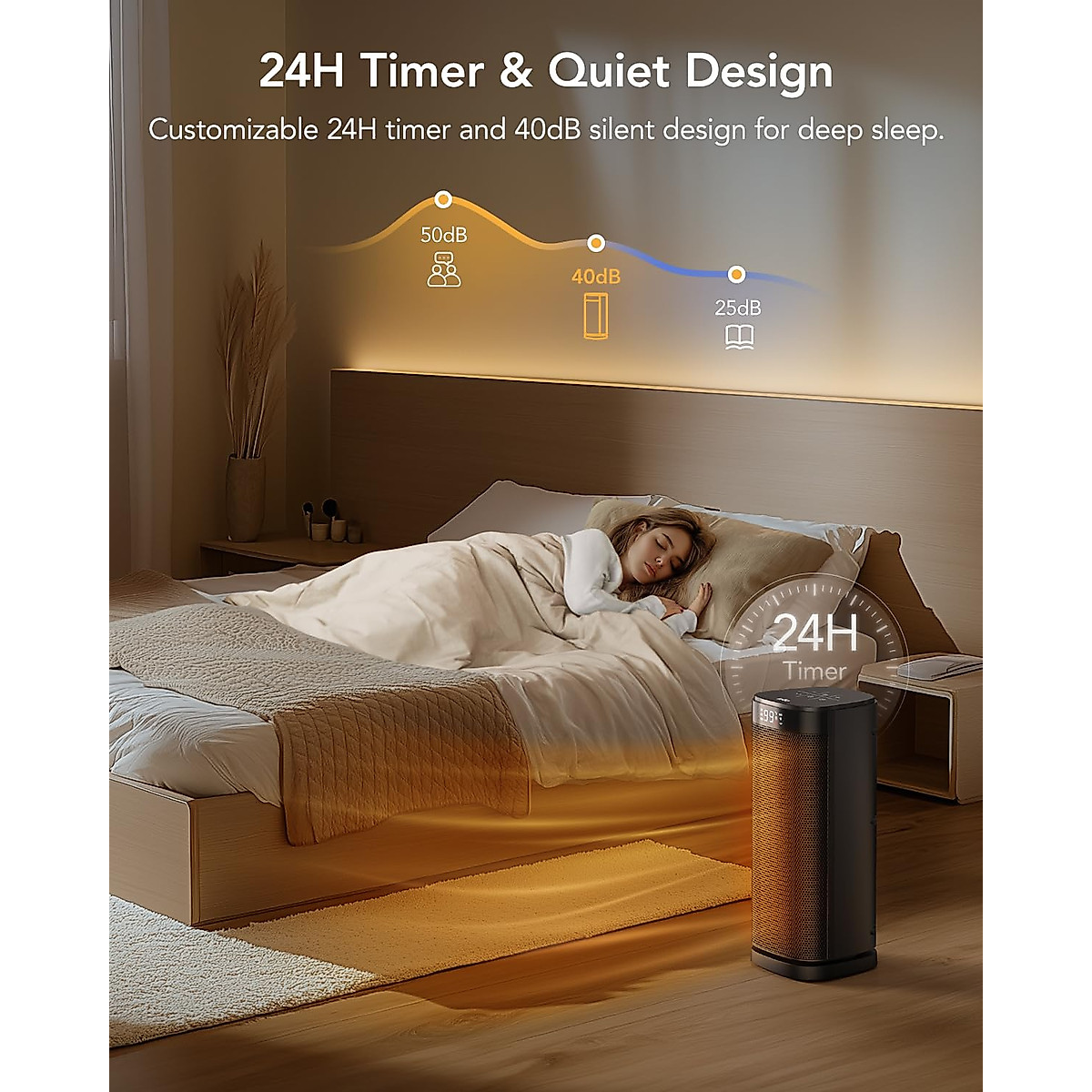 iDOO Space Heaters for Indoor Use, Portable Heater for Office, Small Bedroom & large Room, Electric Tower Heating with Remote, Ceramic Fast Heat - Calentones Eléctricos para Cuarto - christmas gifts