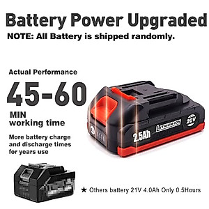 PATIOX Weed Wacker Cordless, Electric Weed Trimmer Rechargeable 3 in 1, One 2.5 Ah Battery Powered Weed Whacker Cordless 20V Grass Trimmer with Blade and Charger (One 2.5Ah Battery)