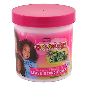 African Pride Dream Kids Olive Miracle Leave-In Conditioner 15 oz(Pack of 2)