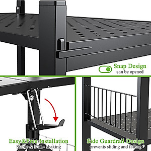 HOJAYK Folding Storage Shelves,5-Tier Foldable Storage Shelves on Wheels,Moving Easily Closet Organizer,Kitchen Storage Rack,Garage Kitchen Bakers Closet,Collapsible Organizer Rack-No Assembly