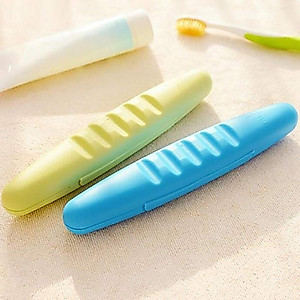 Narutosak Toothbrush Holder, Portable Toothbrush Case Box Plastic Travel Tooth Brush Cover Sealed Holder - Blue