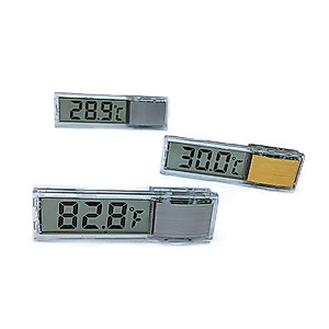 Aquarium Temperature Gauge Aquarium Sticker Fish Tank Water Temperature Meter LCD Digital ABS Reptile 3D Water Temperature Gauge POPETPOP