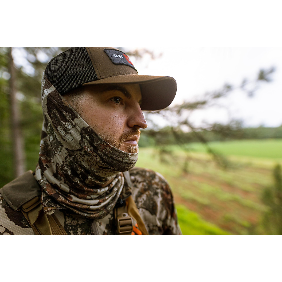 First Lite Aerowool Merino Wool Neck Gaiter - Ultralight Camo Hunting Face Mask - First Lite Specter - One Size