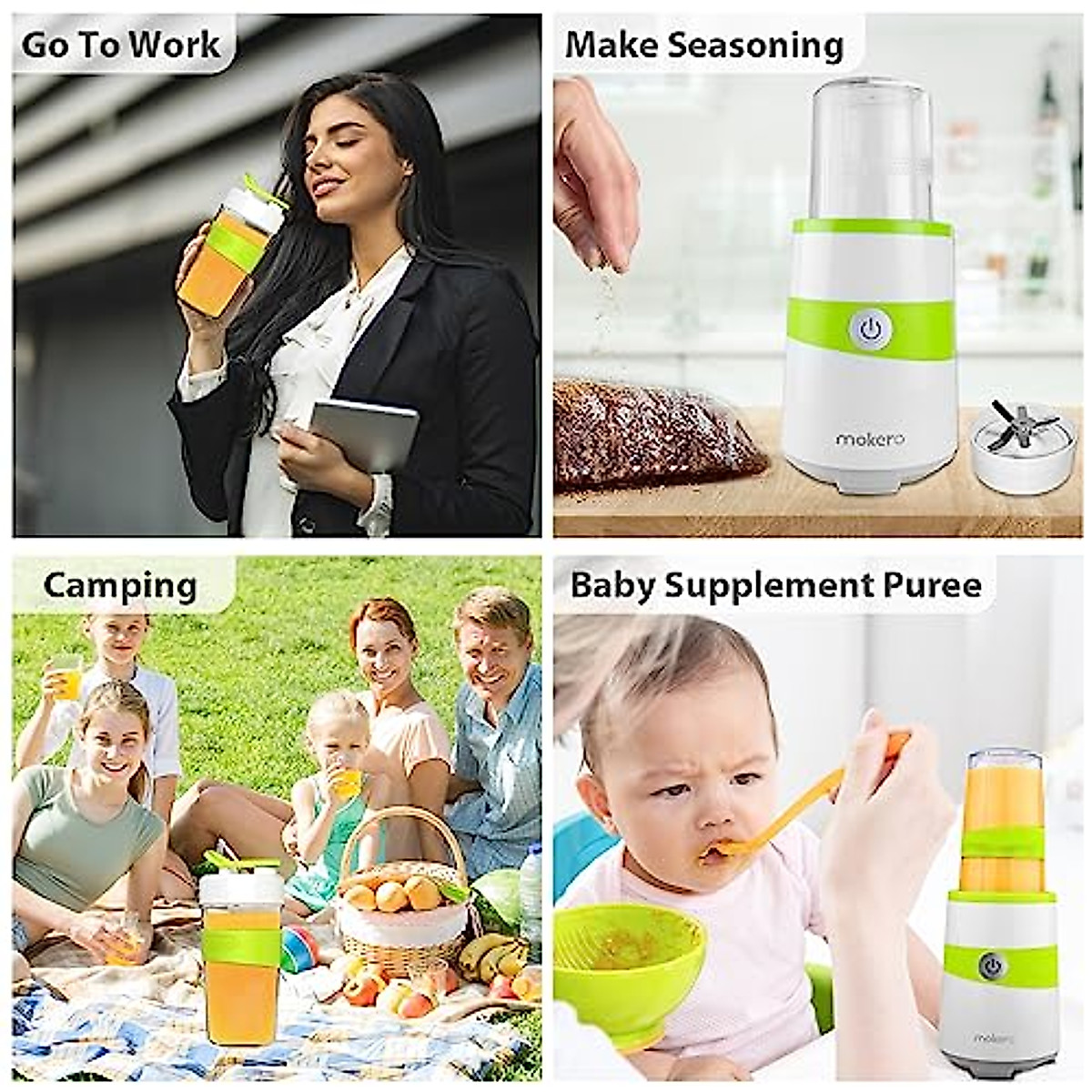 Portable Blender for Shakes and Smoothies Nutrient Extractor Personal Blender Smoothie Blender Electric Juicer Cup Vegetable Fruit Mix Food Processor Frozen Drink Crushed Nuts Spices