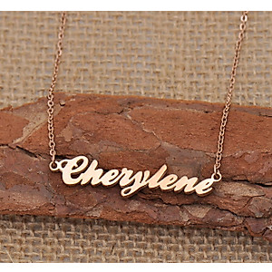 GR35Z9 Customized Made 18K Gold Plated Any Name Necklace Personalized for Her Cobi