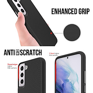 KIOMY Case for Samsung Galaxy S22 5G Shockproof Bumper Protective Cover 2 in 1 Dual Layers