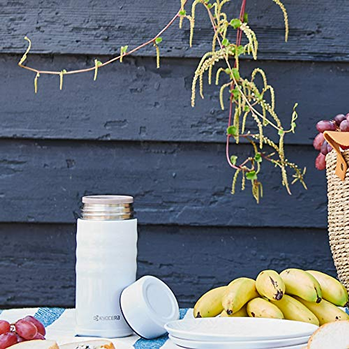 Kyocera Travel Mug with Twist Top, 12oz, Pearl White