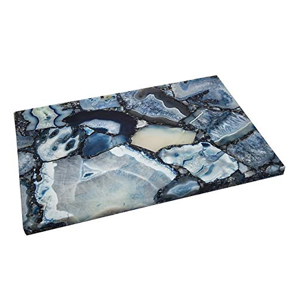 Blue Agate Challah Board Platter Tray by Godinger