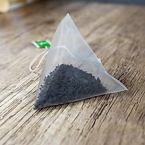 English Breakfast Black Tea - 100% Certified Organic - 50 Pyramid Tea Bags Sachets in a Resealable Bag