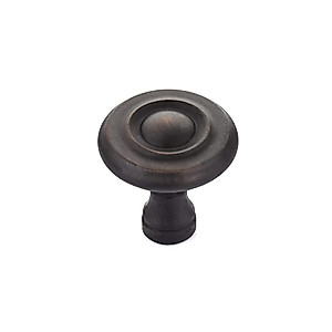 Richelieu Hardware BP74032BORB Boucherville Collection 1 1/4-inch (32 mm) Brushed Oil-Rubbed Bronze Traditional Cabinet and Drawer Knob for Kitchen, Bathroom, and Furniture