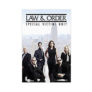 Law & Order Special Victims Unit TV Series Poster Art Deco Restaurant Dormitory Corridor 6 Canvas Poster Wall Art Decor Print Picture Paintings for Living Room Bedroom Decoration Unframe:24×36in