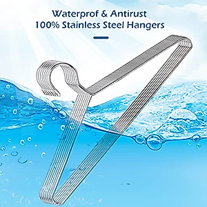 SLEEPING LAMB Metal Hangers 100 Pack Clothes Hangers - Coat Hangers for Closet-16.4 inch Stainless Steel Heavy Duty Hangers for Suits, Shirts, Pants