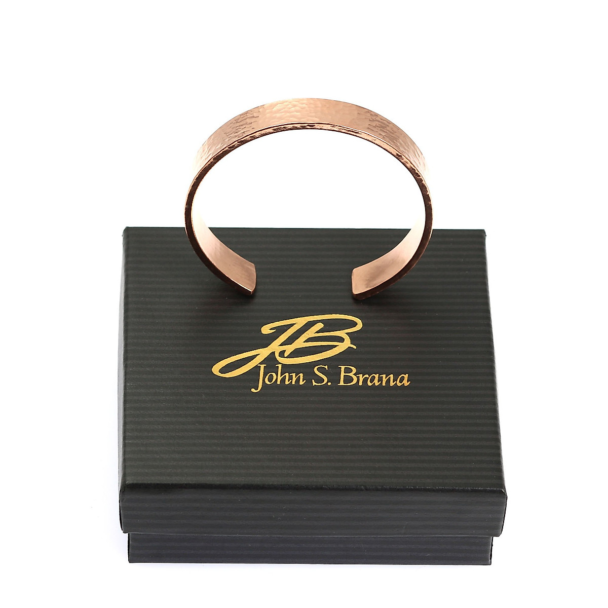 10mm Wide Hammered Copper Cuff Bracelet By John Brana Handmade Jewelry 100% Uncoated Solid Copper Cuff (6.5 Inches)