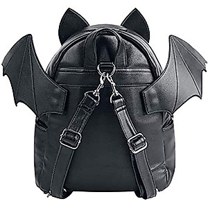 Waverley Alternative Bat Wing Backpack - Black Gothic Fashion Bag with Removable Wings