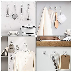 VIS'V Silver Adhesive Hooks -8 Pcs