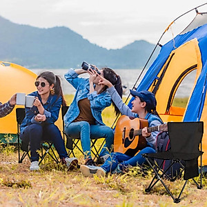 ReeMoo Camping Chair, Portable Folding Chair with Side Pocket and Storage Bag, Easy Folding and Storage, Folding Chair Suitable for Fishing, Travel, Beach, Picnic, Lawn Outdoor