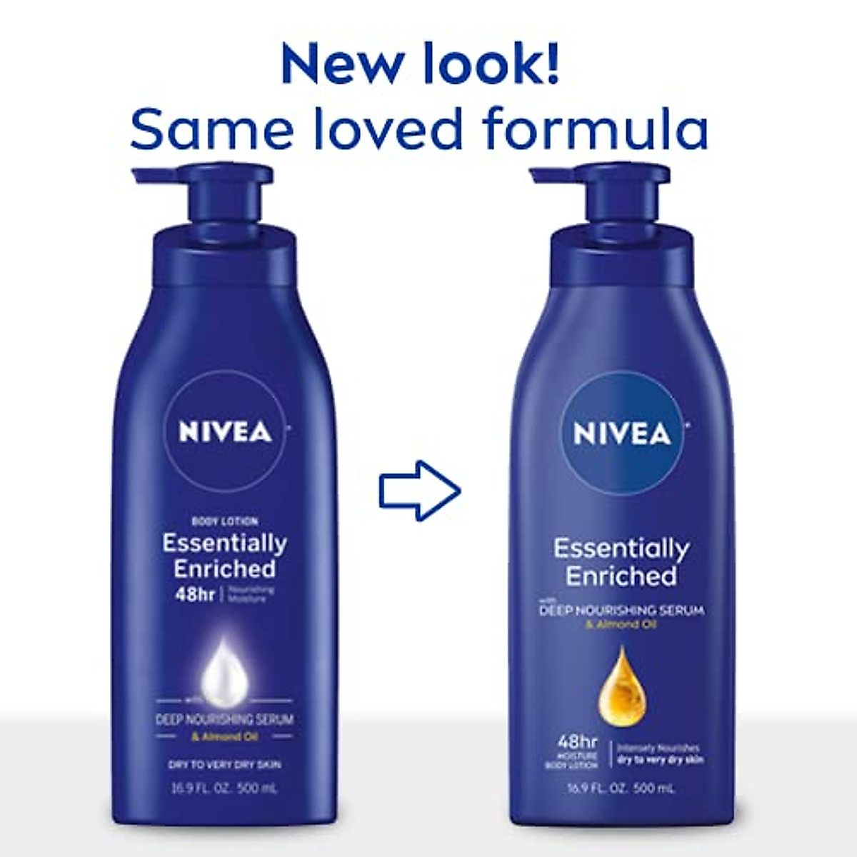 NIVEA Essentially Enriched Body Lotion,Dry to Very Dry Skin, 16.9 Fl Oz, Package may vary