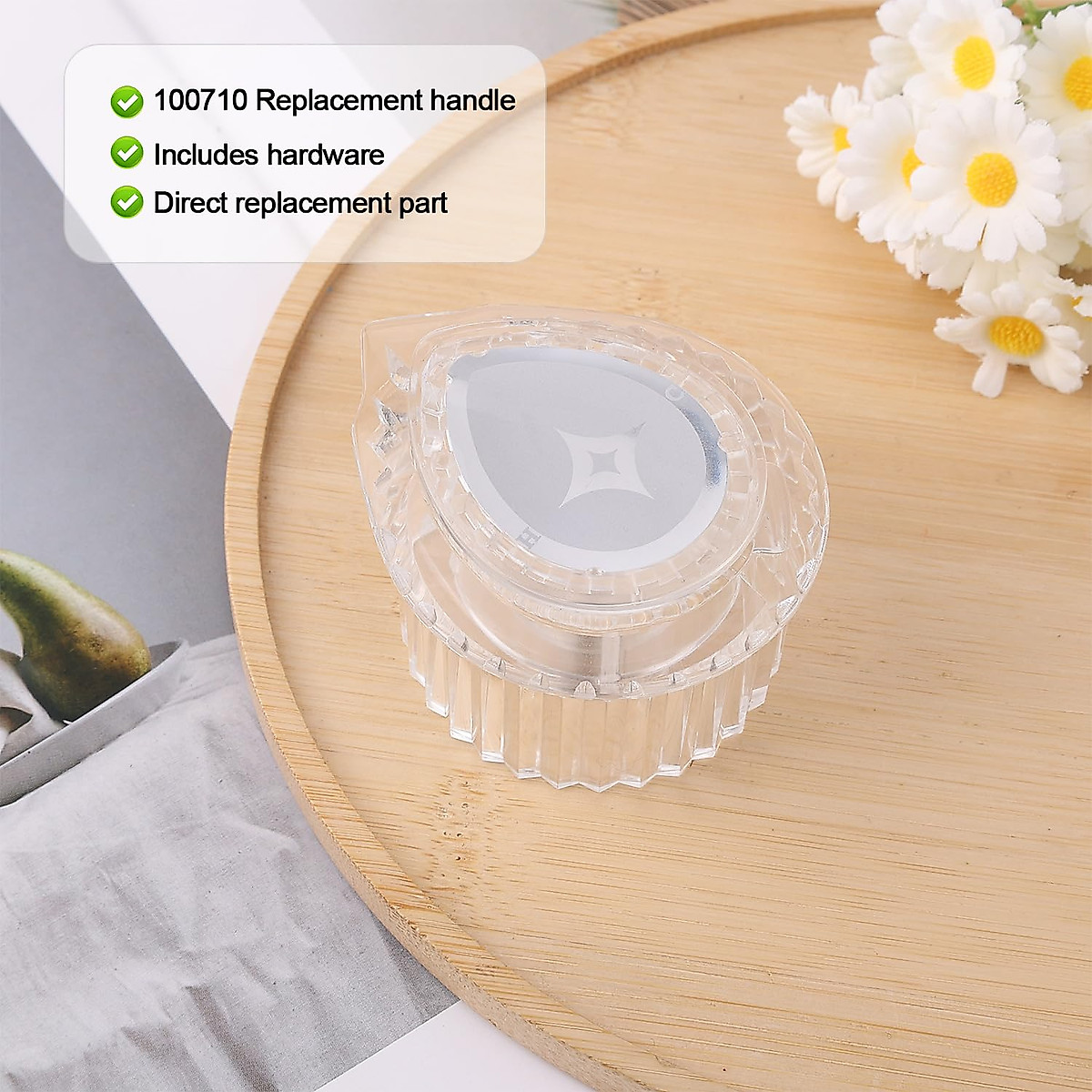 Shower Knob Replacement for Moen Posi-Temp, 100710 Shower Faucet Handle One-Handle Bathtub Knobs Faucet Knobs Replacement for Single Handle Bathroom Faucet Accessory