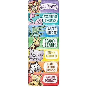 Creative Teaching Press Bookmark Safari Friends Desktop Behavior Clip Charts, Ctp 0698 with