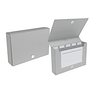 1InTheOffice Index Card Holder 3x5, Index Card Case, Assorted Colors, Holds 100 3x5 Card, (4 Pack)