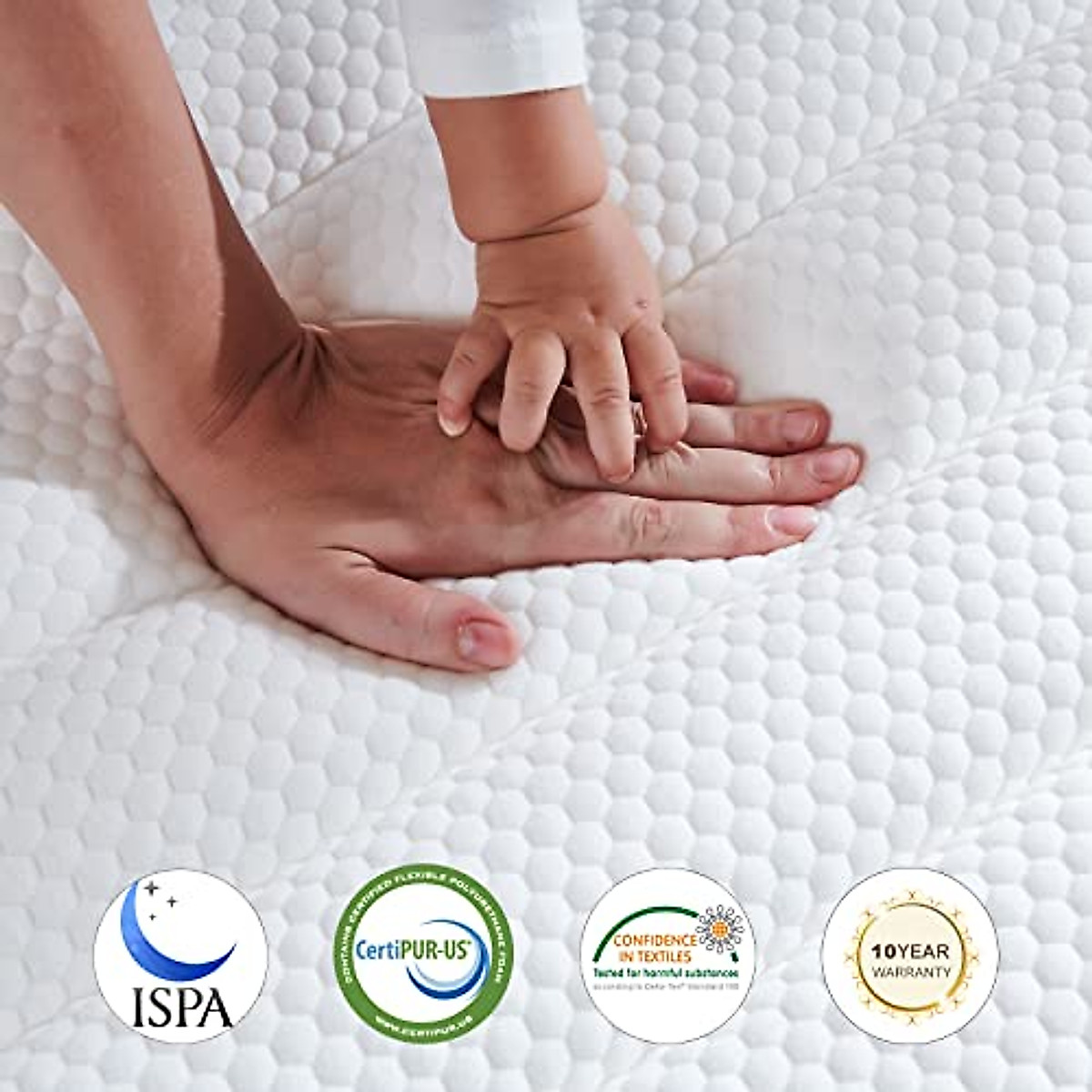 Molblly Queen Mattress, 12 Inch Hybrid Mattress in a Box with Gel Memory Foam, Individually Wrapped Pocket Coils Innerspring, Pressure-Relieving and Supportive,Non-Fiberglass,Mattress Queen Size
