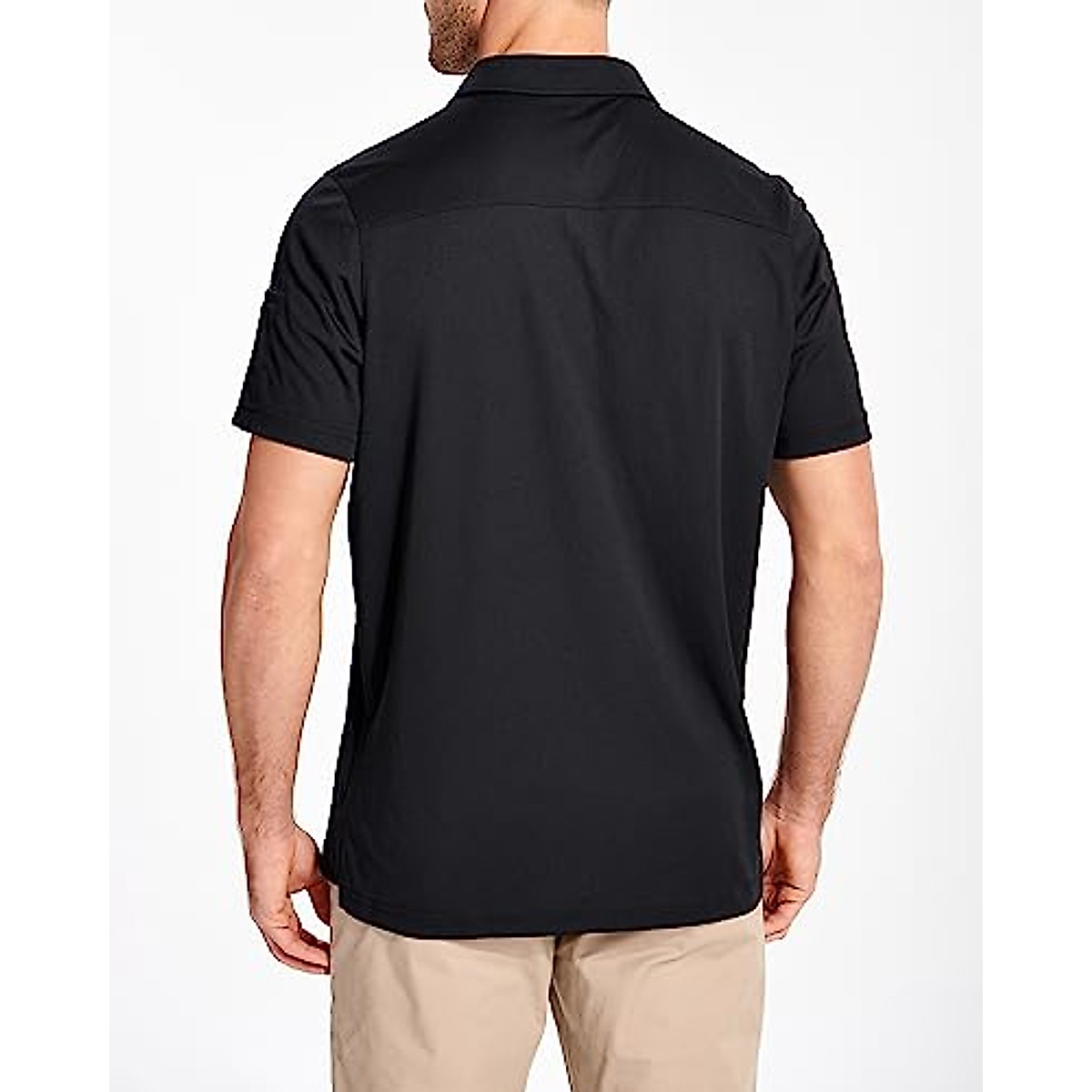 Hebepol Men's Polo Shirt, Short and Long Sleeve Tactical Shirts, Lightweight Work Golf Shirts, Outdoor UPF 50+ Pique Shirt