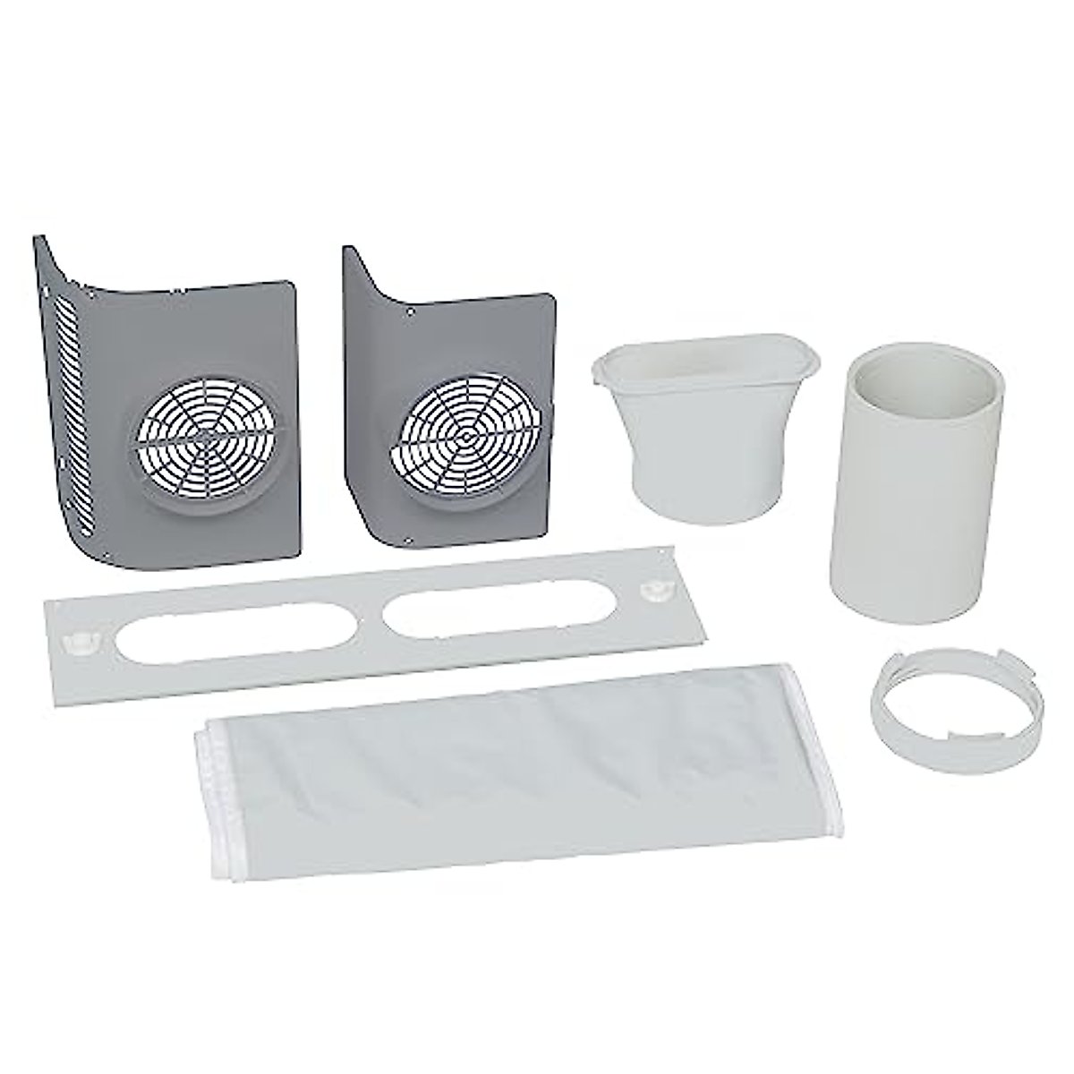 GE Dual Hose Kit for Portable Air Conditioner, Convert Single Hose Portable AC Unit to Dual Hose for Faster Cooling, Easy Install, Compatible With Select GE Models, RAP02, Grey