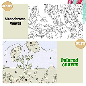 Hlison Paint by Numbers, Paint by Number for Adults, DIY Easy Paint by Numbers for Beginner Kids, Acrylic Painting by Numbers Great for Wall Home Decor Gift 16x20 Inch