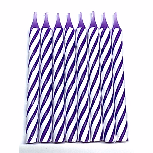 Cake Candles Party Decorations from Blue Fox Baking - Package of 48 (48 Purple Candles)