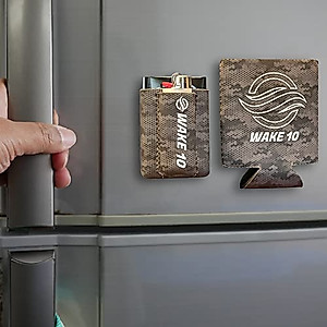 WAKE 10 Magnetic Can Cooler with Detachable Cigarette and Lighter Holder - (Camo, 3 Pack)