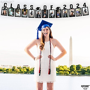 KatchOn, Black Graduation Photo Banner 2024 - Large, 10 Feet | Felt Class of 2024 Banner for 2024 Graduation Party Decorations | Graduation Picture Banner for Graduation Decorations Class of 2024