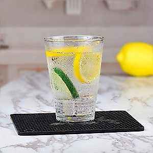 Silicone Trivet Mats Hot Mat - Hot Pads Durable Non Slip Coasters Heat Resistant Mats (Black)