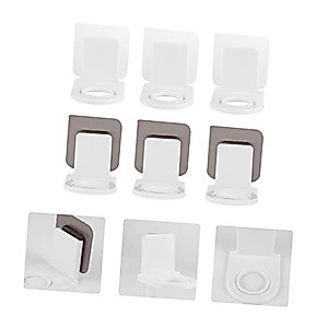 Zerodeko 6 Pcs Shower Gel Holder Body Wash Container Trace-free Storage Holders Novel Shampoo Bottle Hangers Bracket Pp No Trace